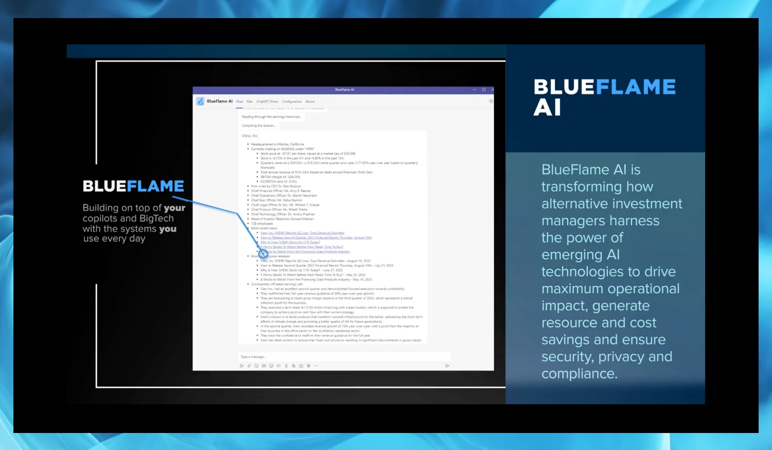 Introducing BlueFlame AI