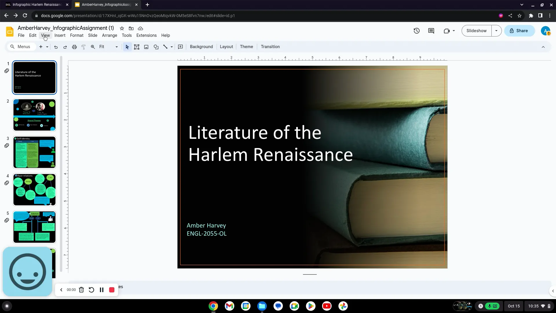 Amber Harvey- Infographic Harlem Renaissance on Vimeo