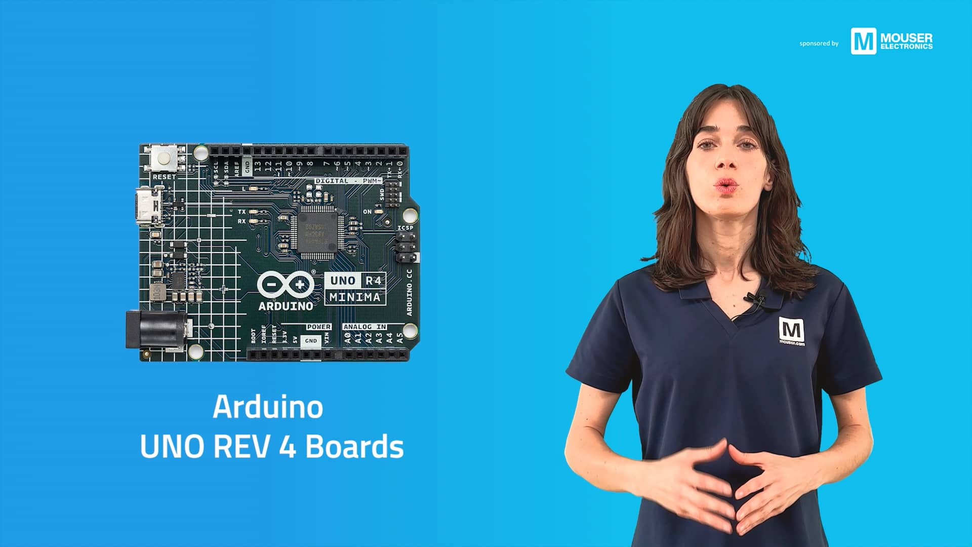 Mouser Electronics - Arduino UNO REV 4 Boards on Vimeo