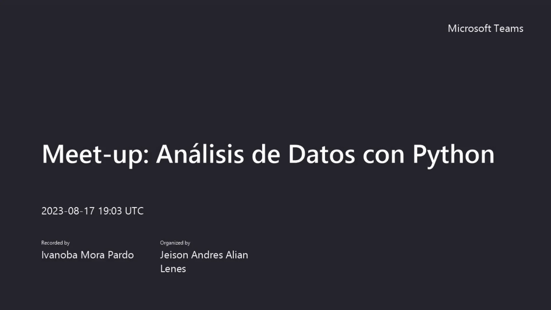 Analisis-de-Datos-con-Python on Vimeo