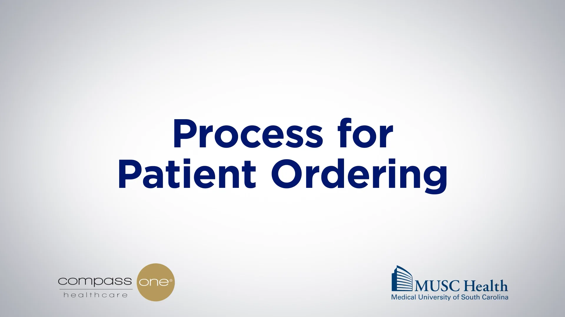 Process for Patient Ordering on Vimeo