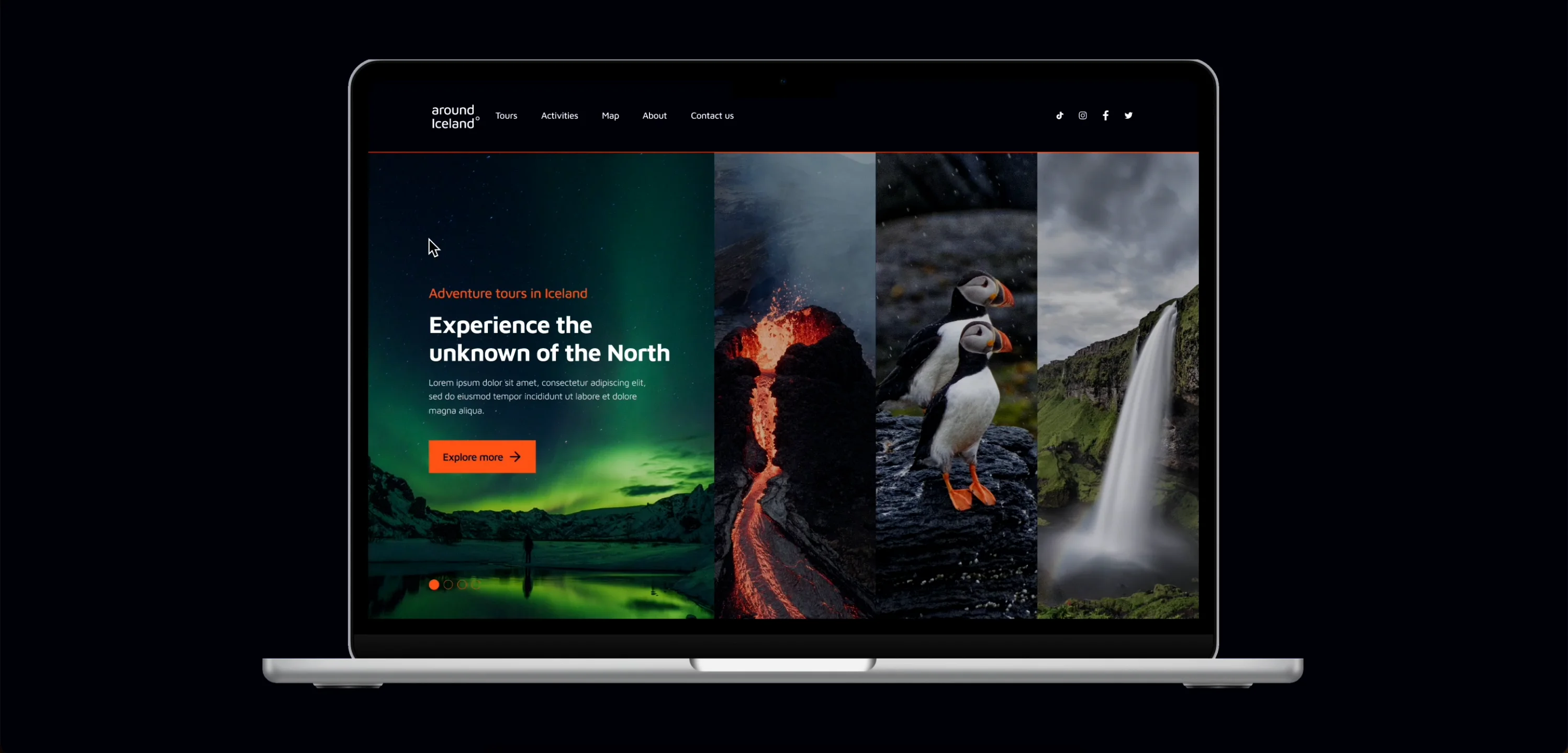 Hero banner UI on Vimeo