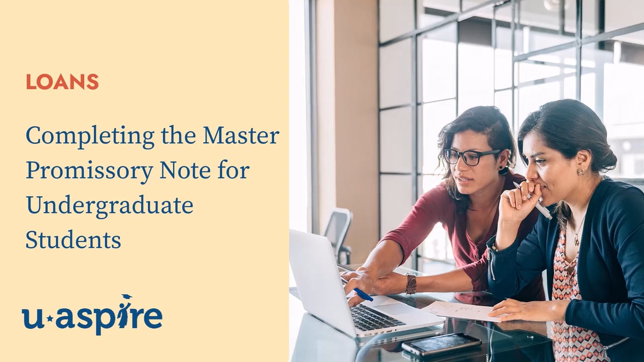 Completing the Master Promissory Note for Undergraduate Students