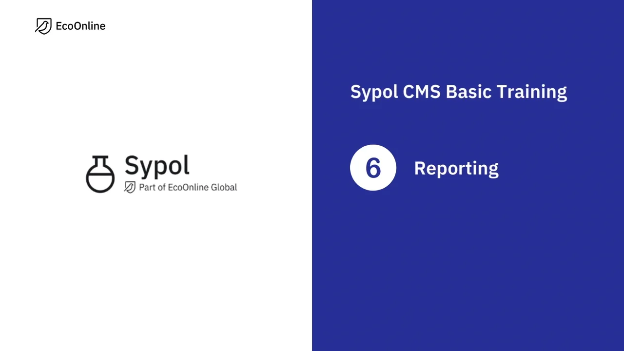 Sypol CMS Training: 6 Reporting