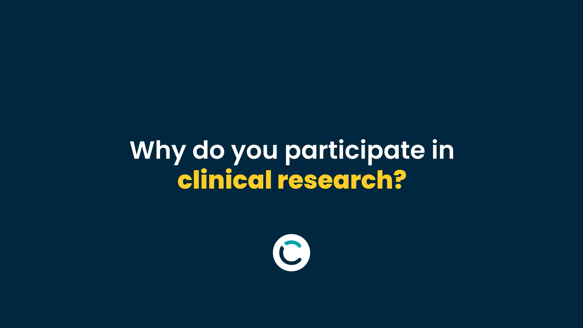 Why do you participate in clinical research? – Dr. Richard Ruh on Vimeo