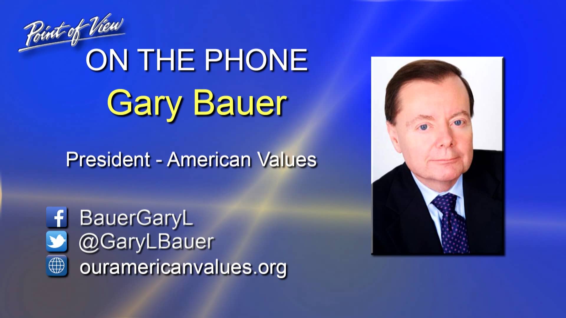 Point of View Livecast - Wednesday, October 18, 2023 - Gary Bauer, Chelsey Youman, Warren Kelley ...