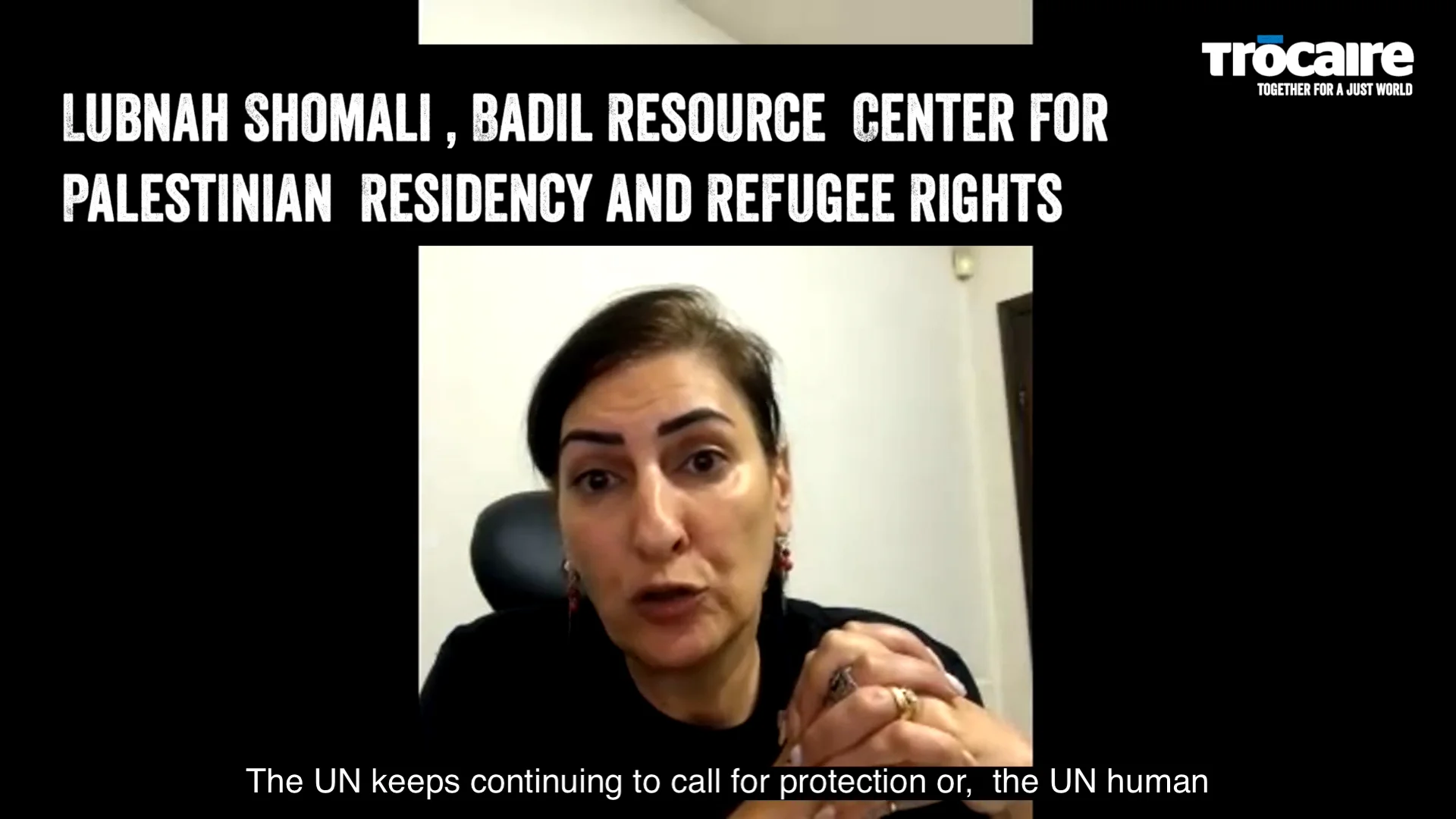 Lubnah Shomali calls for civilian protection in Gaza on Vimeo