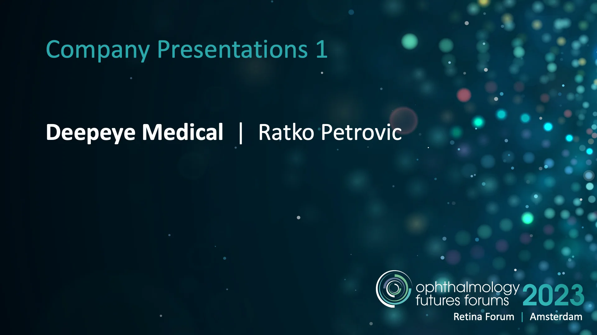 Deepeye Medical: Ratko Petrovic on Vimeo