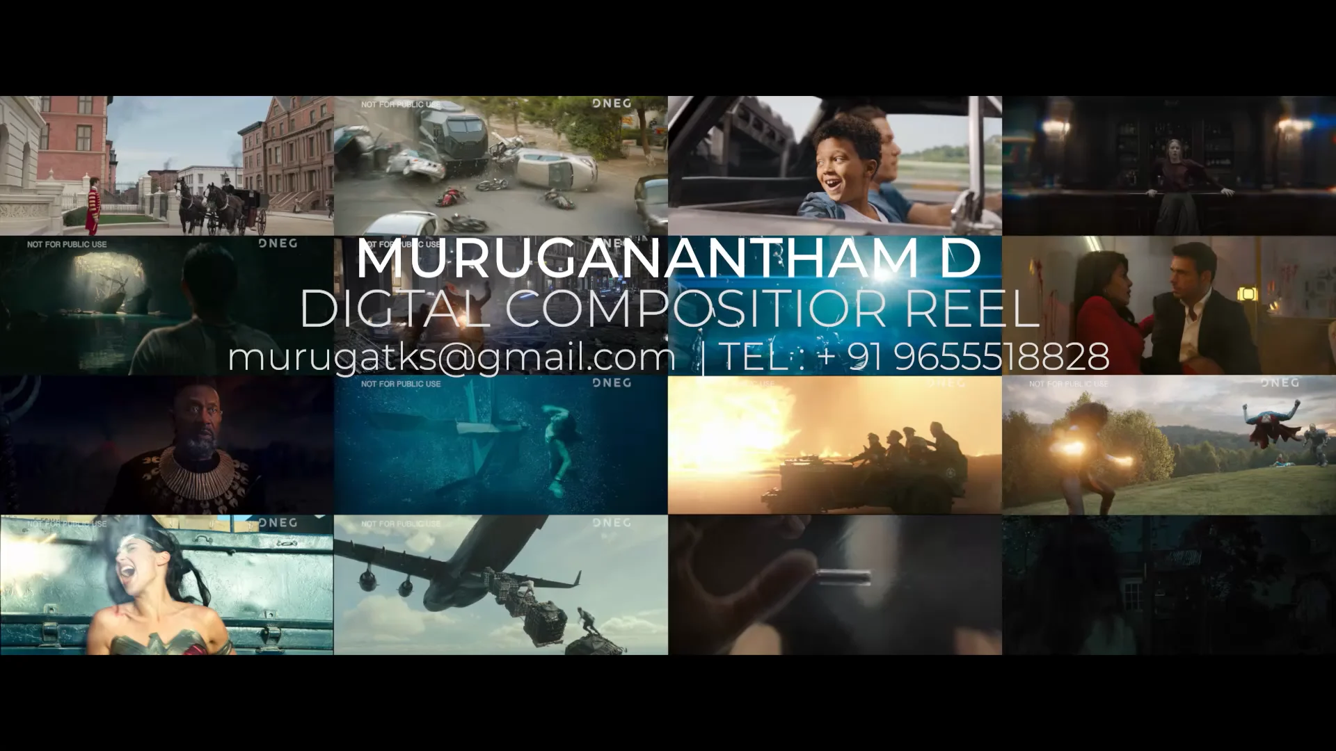 Muruganantham D : VFX Compositing & Prep Showreel