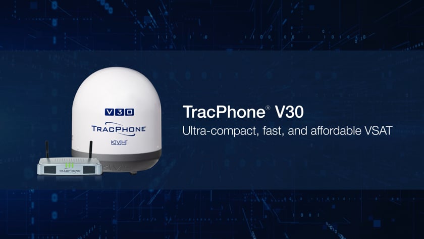 TracPhone V30 - KVH Ultra-compact, fast, and affordable VSAT