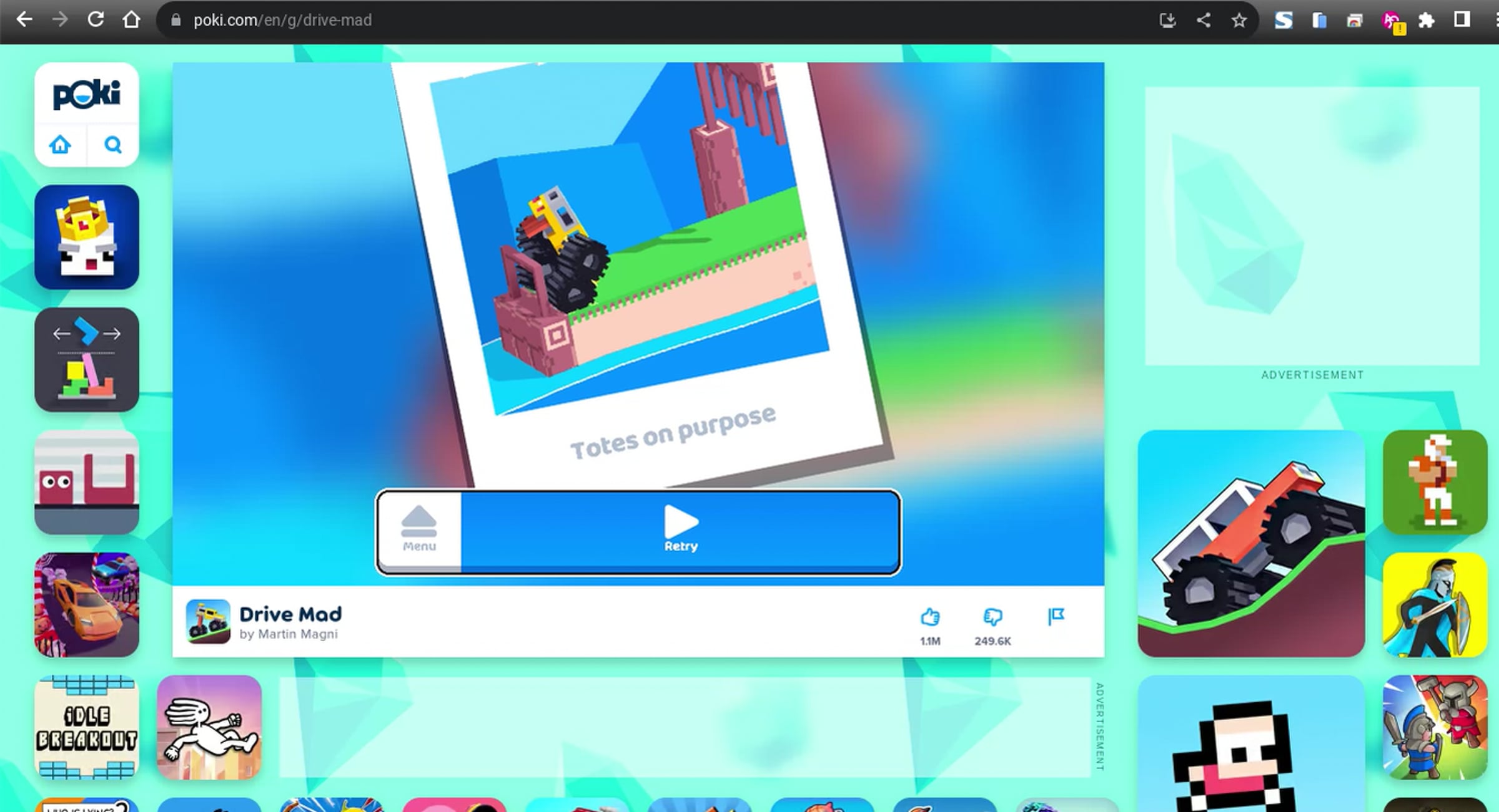 Speedrun lvl 90 drive mad 07.28 s