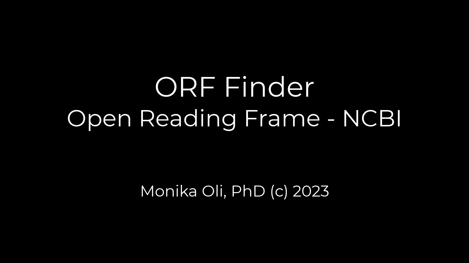 ORF finder