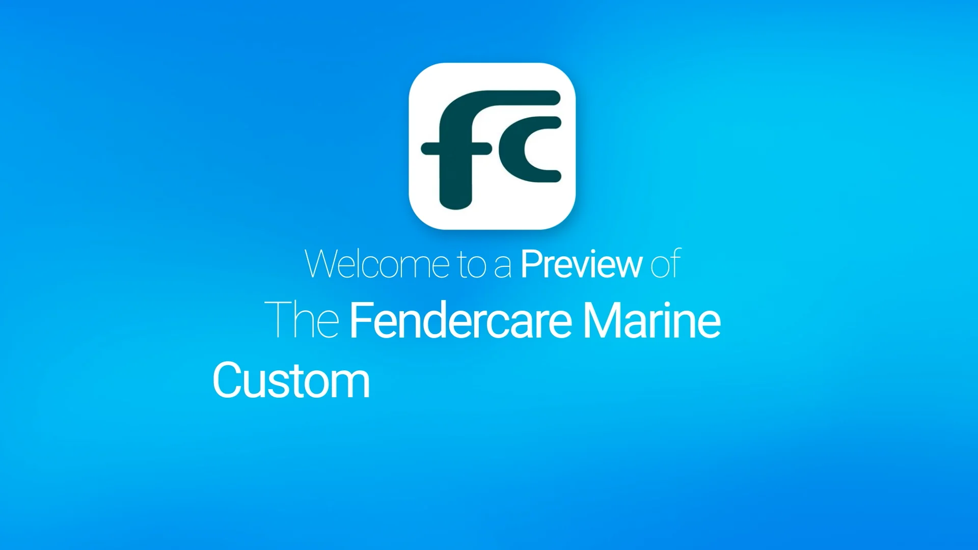 Fendercare Marine - Mobile App Preview - FEN910W on Vimeo