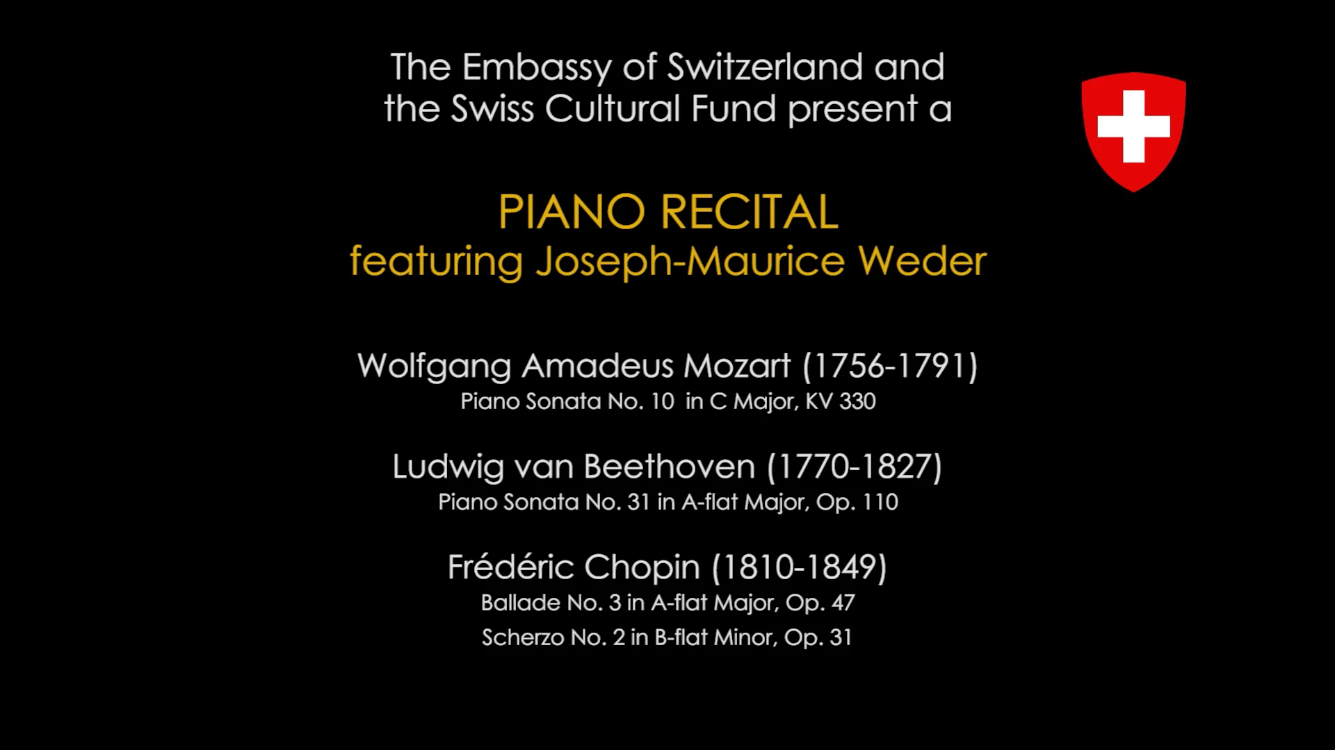 PIano Recital Manila: Joseph-Maurice Weder on Vimeo