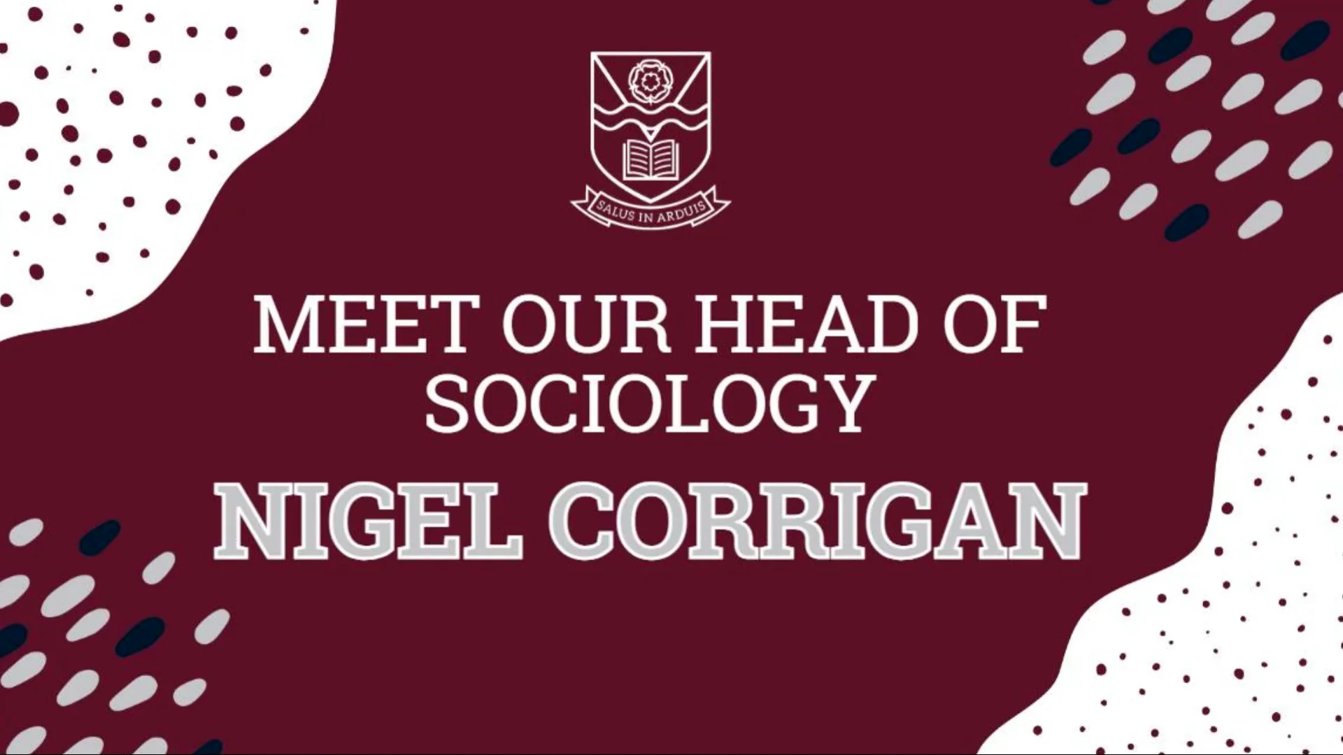 Nigel Corrigan - Head of Sociology on Vimeo