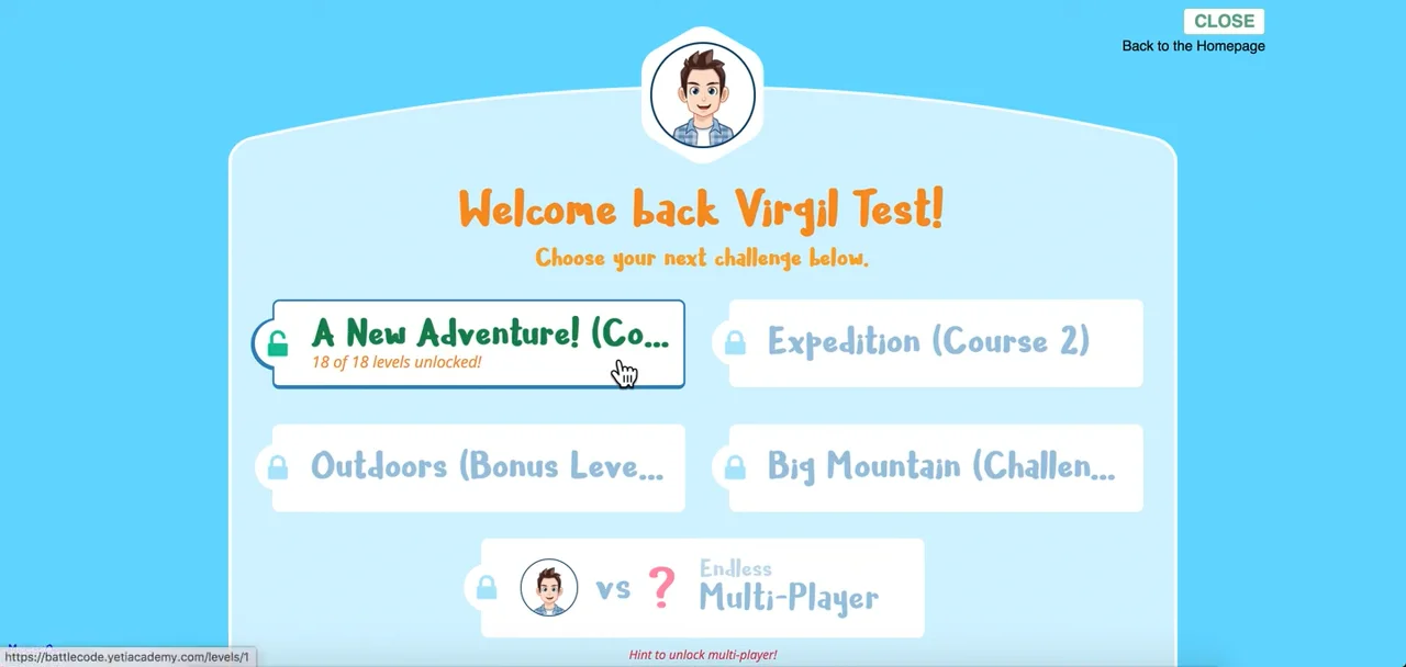 Course In Action - Yeti Code Level 2 STEM Academy