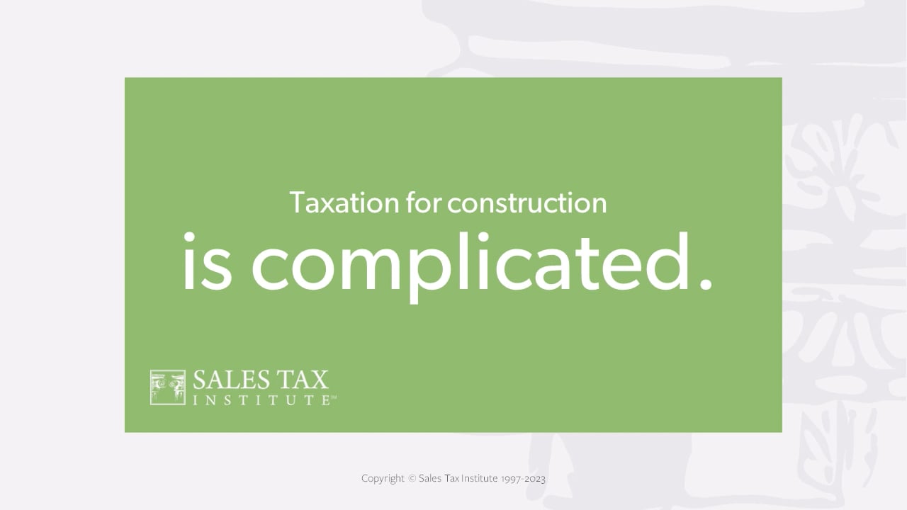 Watch Blueprint for Success: Sales Tax Essentials for Construction ...