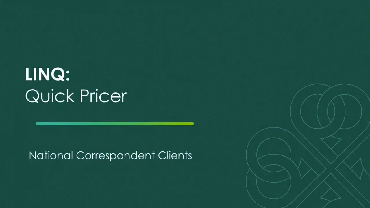 LINQ - Quick Pricer on Vimeo