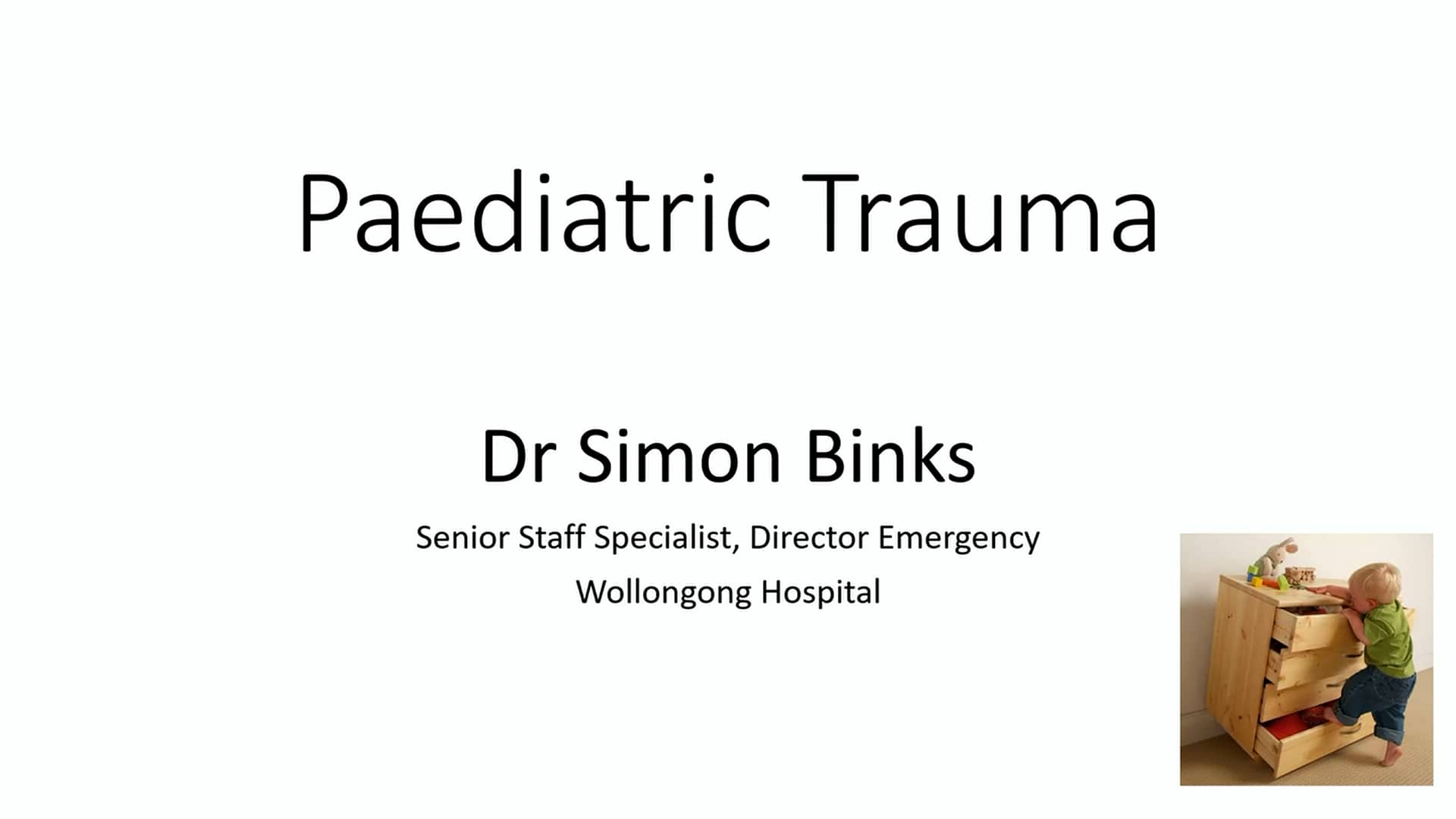 ER2023 Paediatric trauma - Simon Binks on Vimeo
