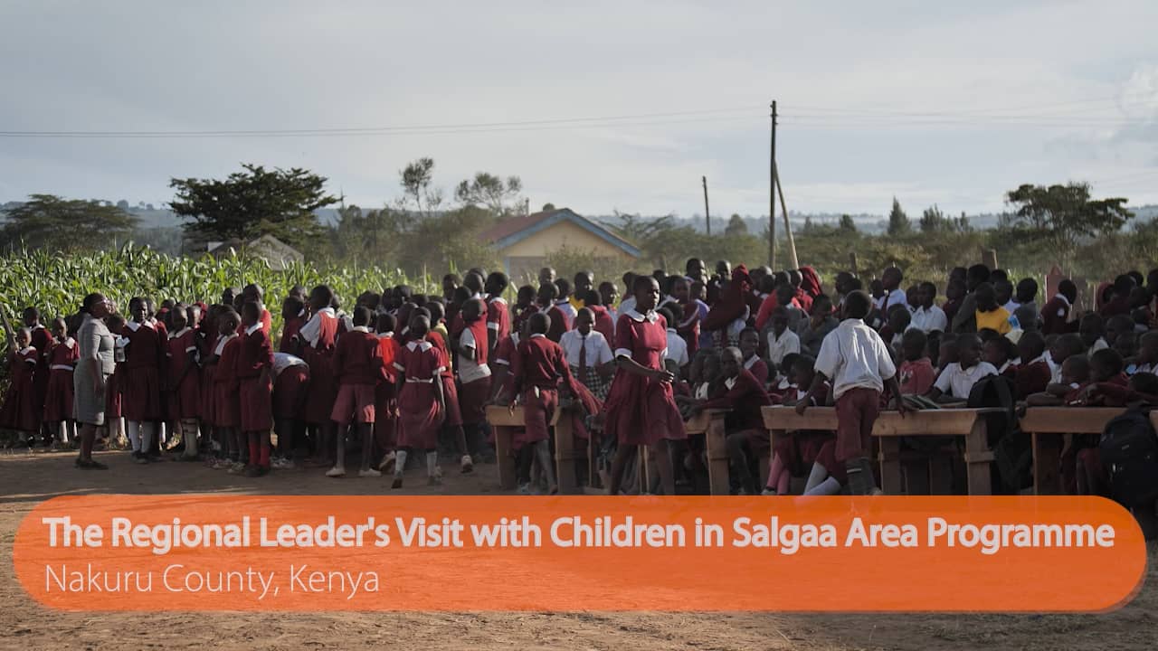 The Regional Leader's interaction with children in Salgaa Area ...