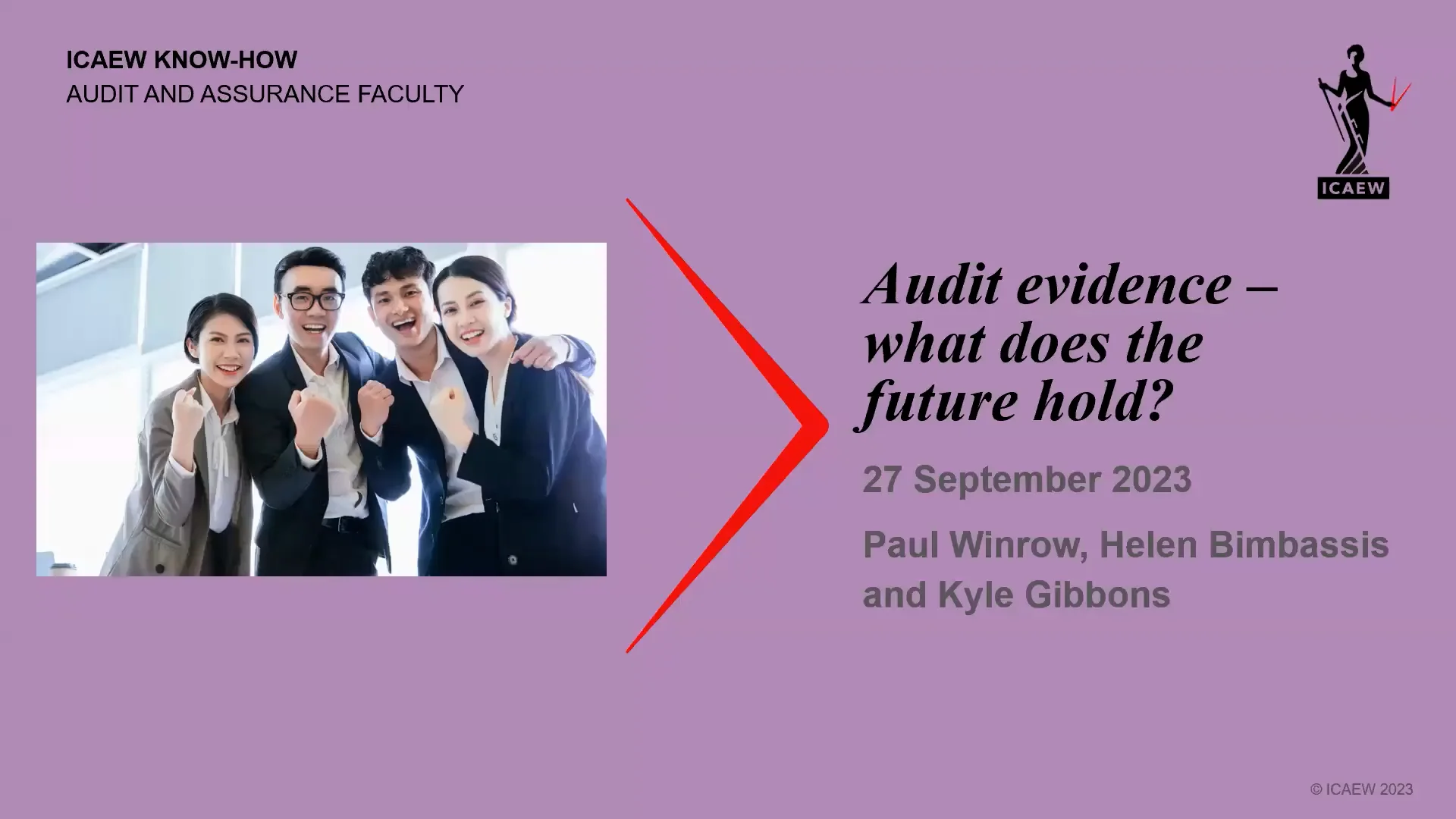 ICAEW & Confirmation Audit Evidence webinar