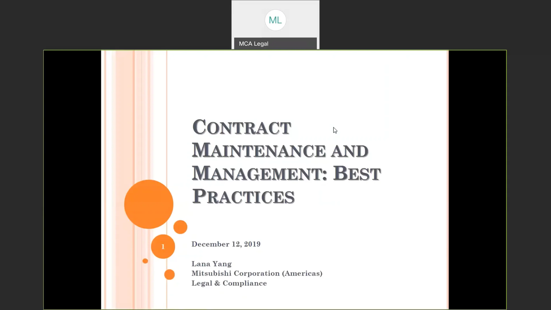 Contract Basics (orientation) December 12 2019