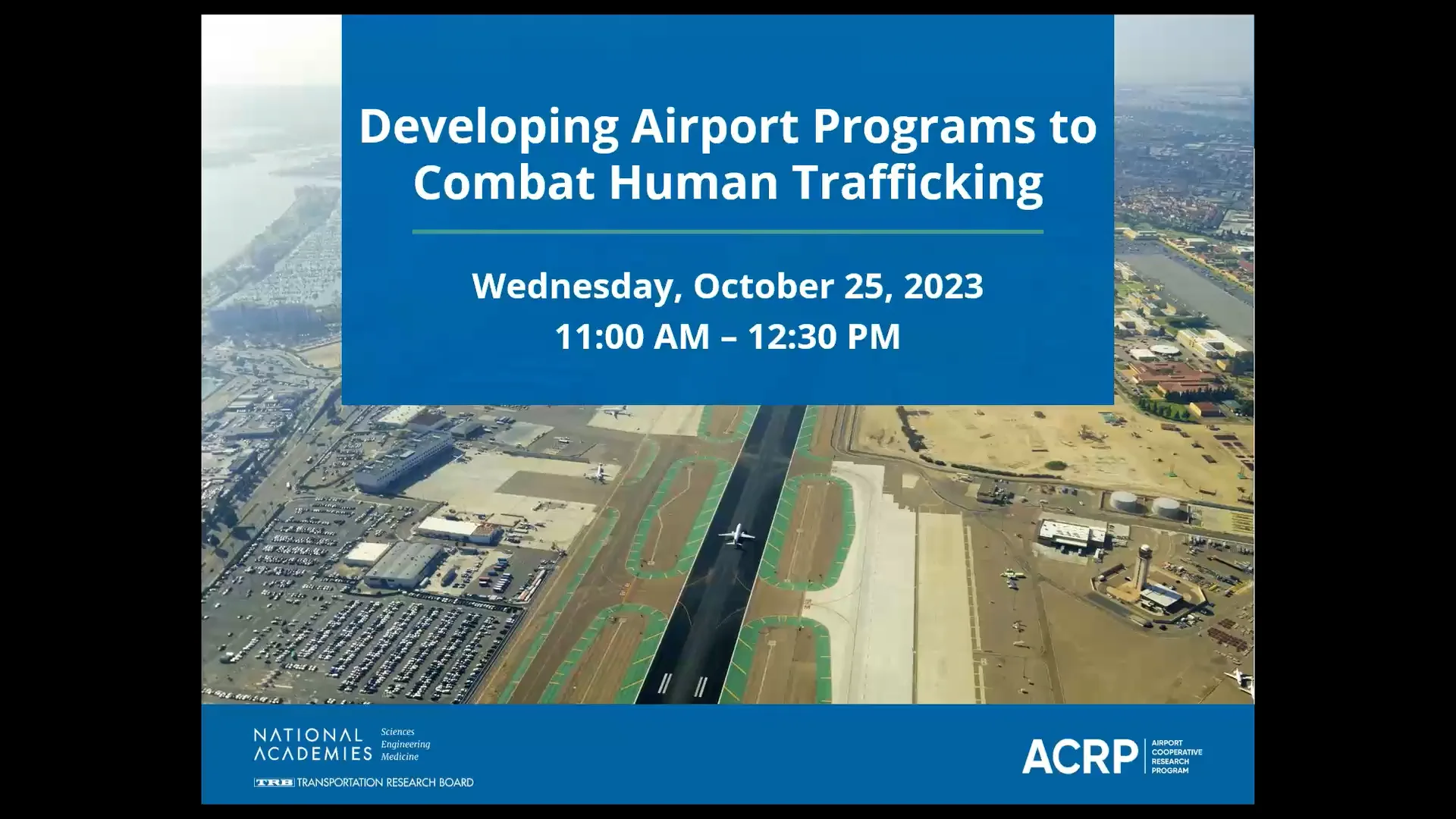 TRB Webinar: Developing Airport Programs to Combat Human Trafficking on ...