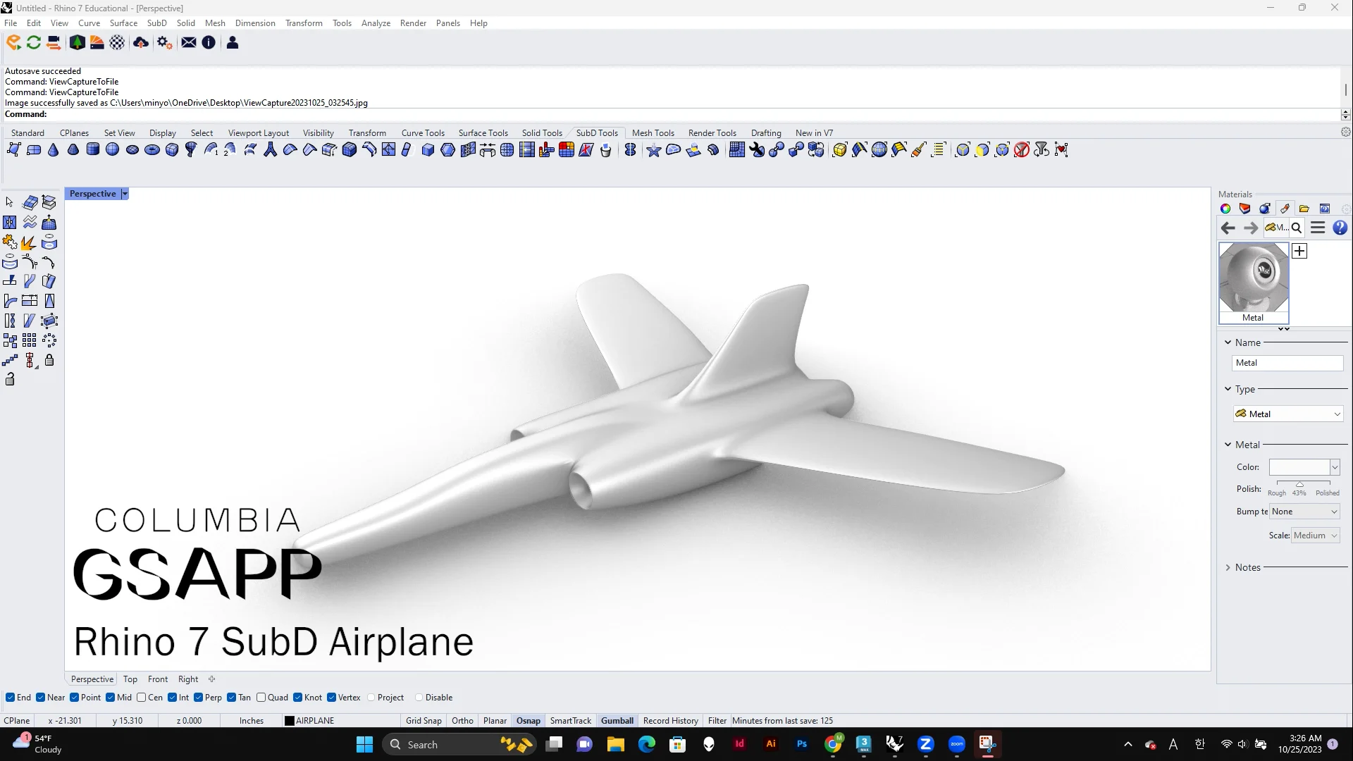 Rhino7 SubD Airplane on Vimeo