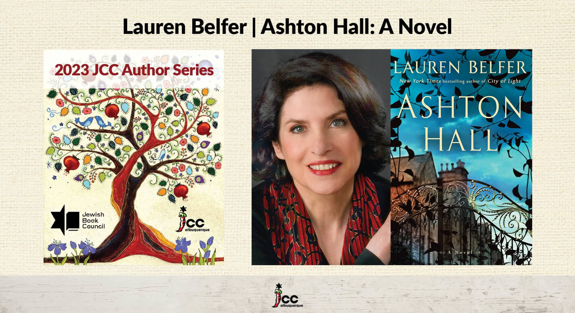 2023 JCC Book Fest: Lauren Belfer | Ashton Hall: A Novel on Vimeo