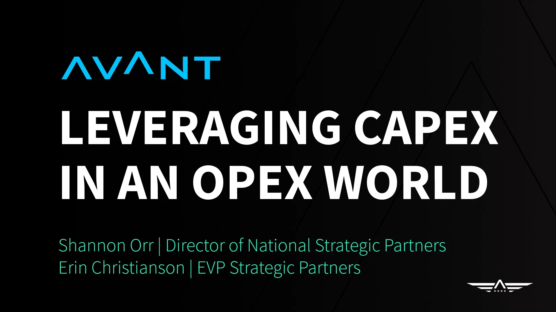 Leveraging CapEx in an OpEx World on Vimeo