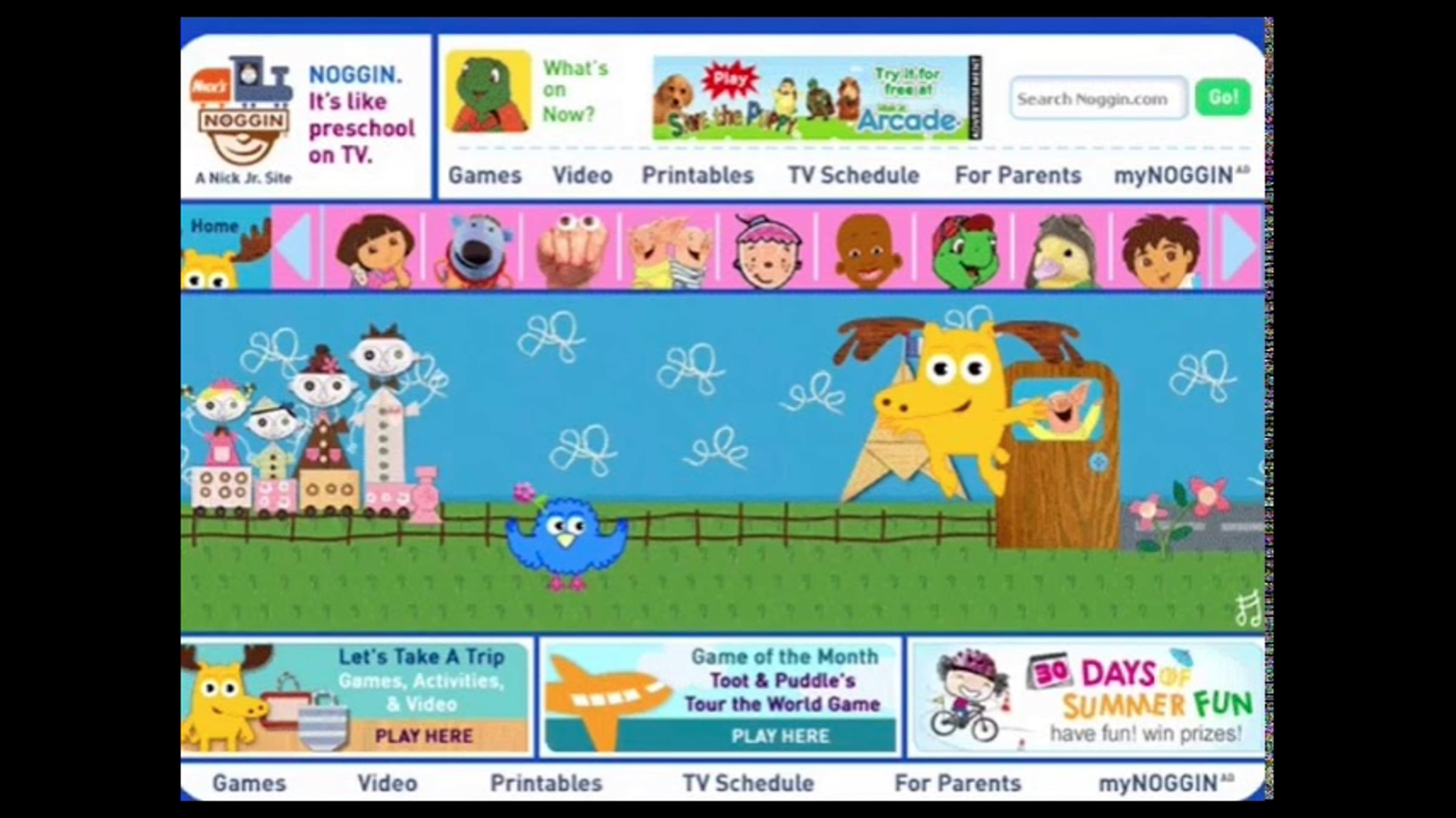 Noggin Let's Take A Trip Banner (July 2006-2009)