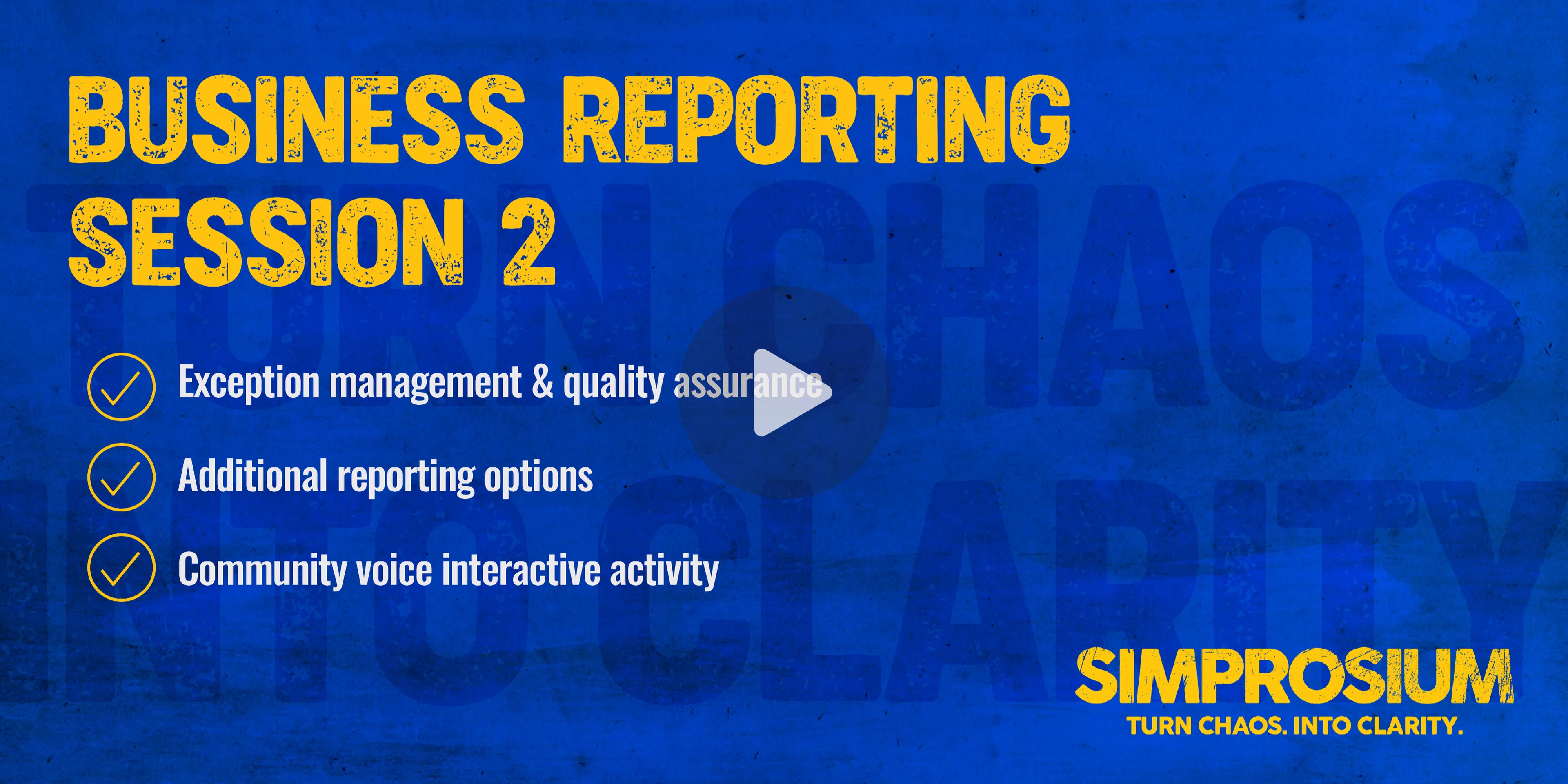 Business Reporting Session 2 on Vimeo
