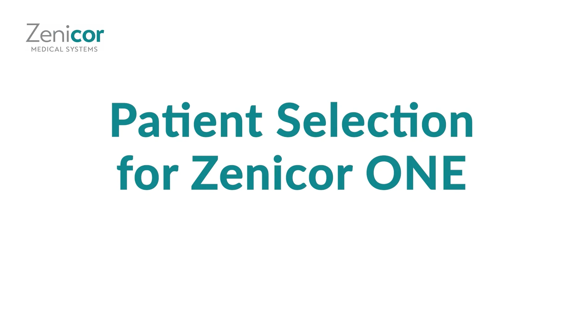 Patient Selection for Zenicor One_ Interview Dr Khan_ 8 min on Vimeo