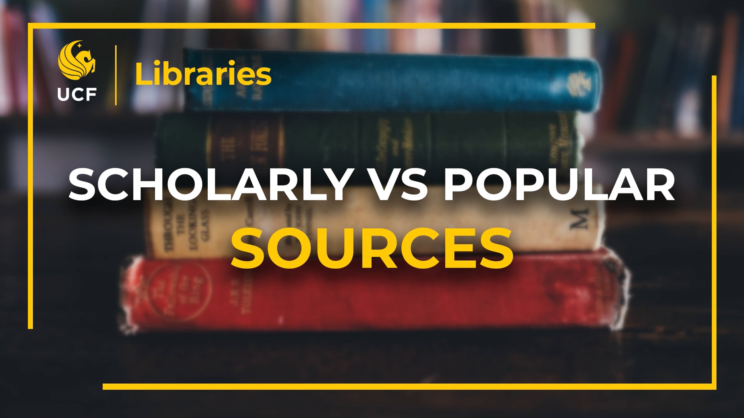 Scholarly vs. Popular Sources