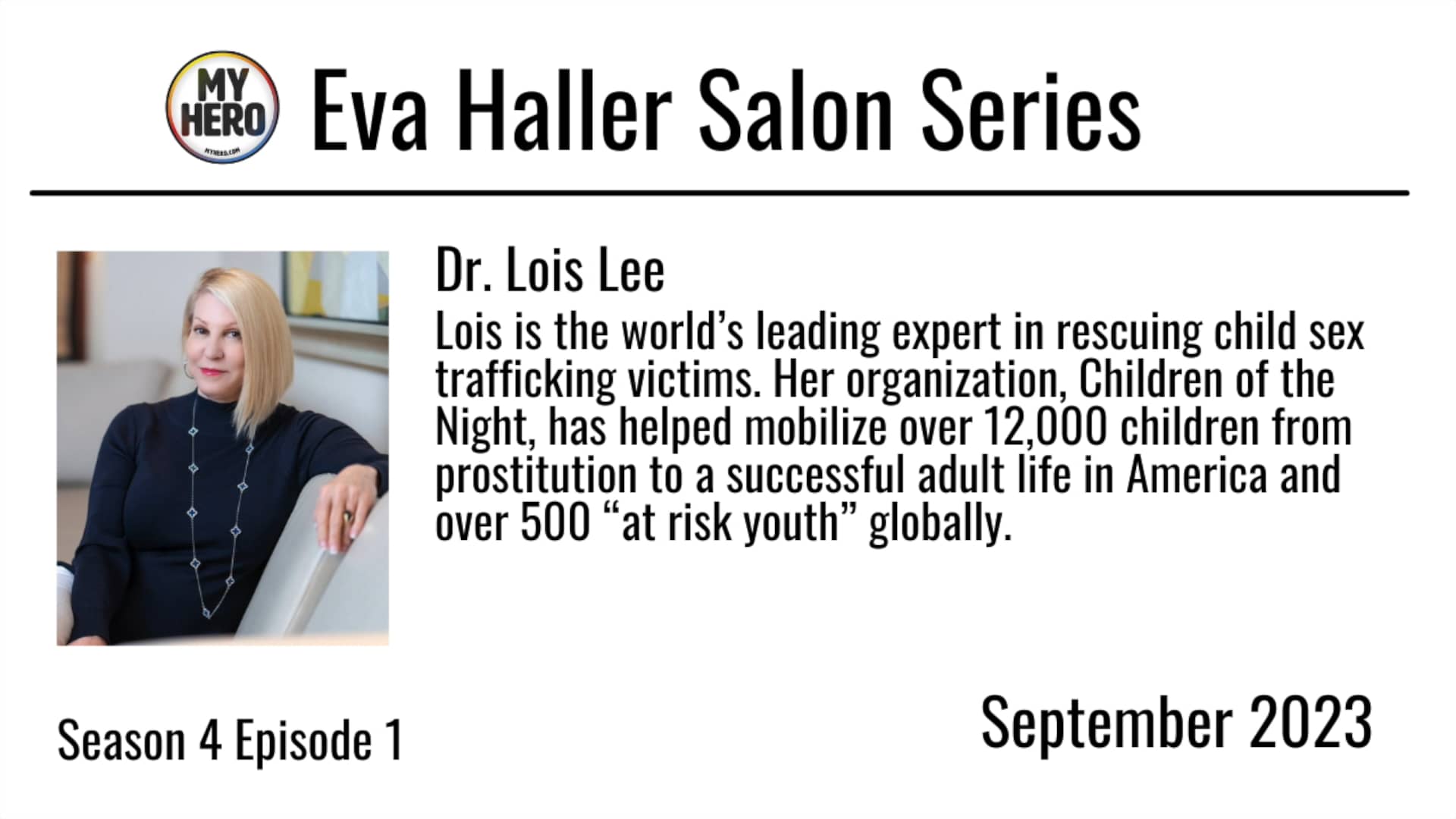 Eva Haller Salon - Dr. Lois Lee on Vimeo
