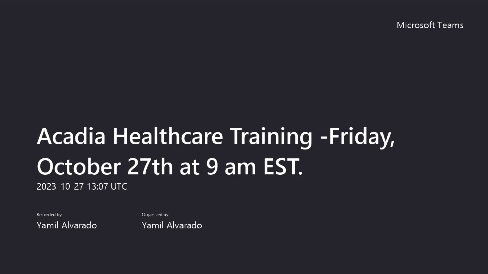 Acadia Healthcare Training