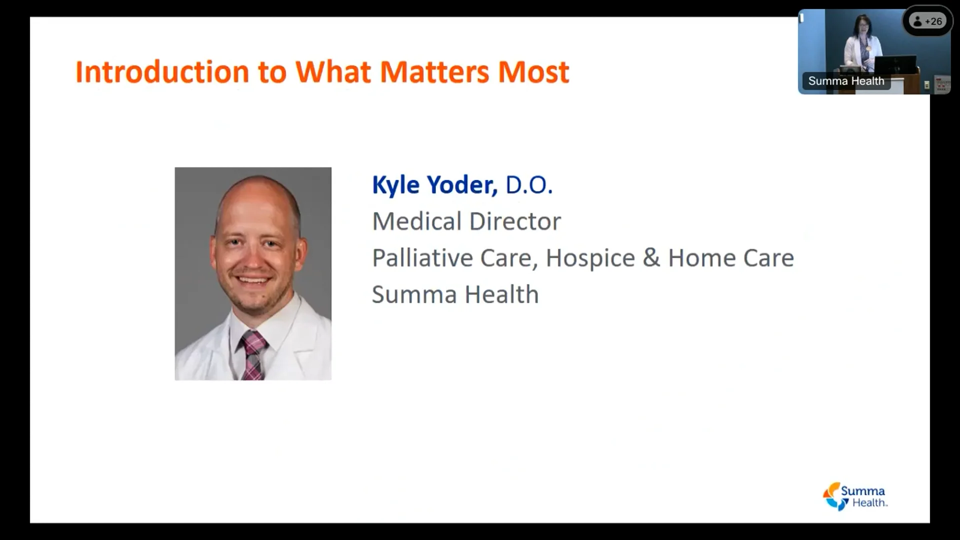 2023 Summa Health Senior Health Symposium - Kyle Yoder on Vimeo