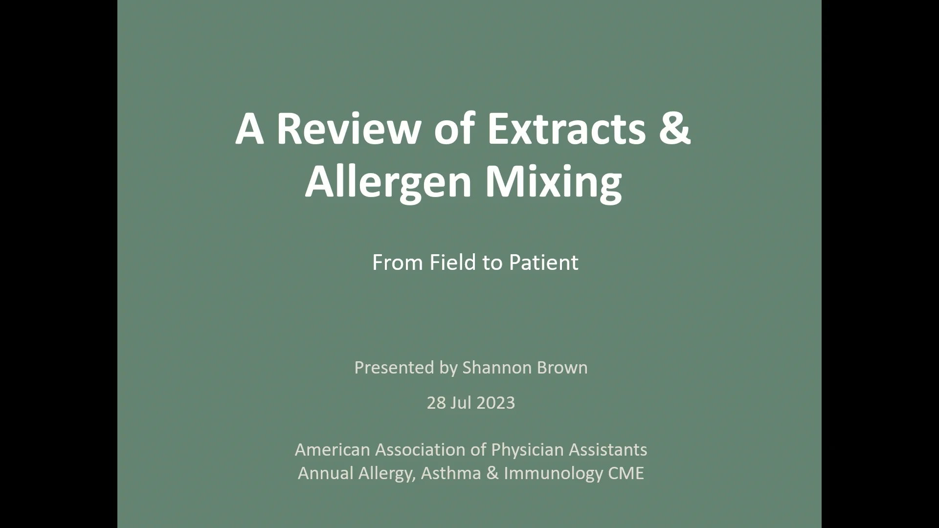 A_Review_of_Extracts_and_Allergen_Mixing_Brown.mp4 on Vimeo