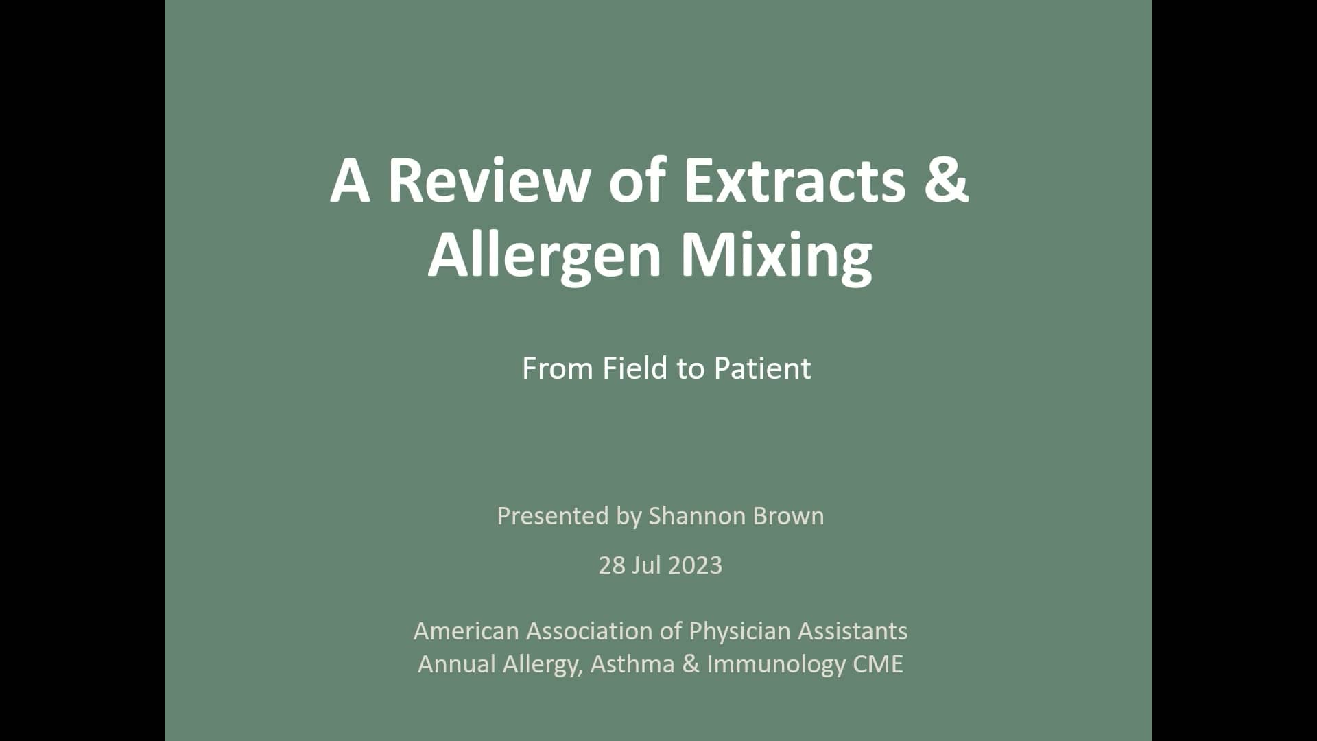 A_Review_of_Extracts_and_Allergen_Mixing_Brown.mp4 on Vimeo