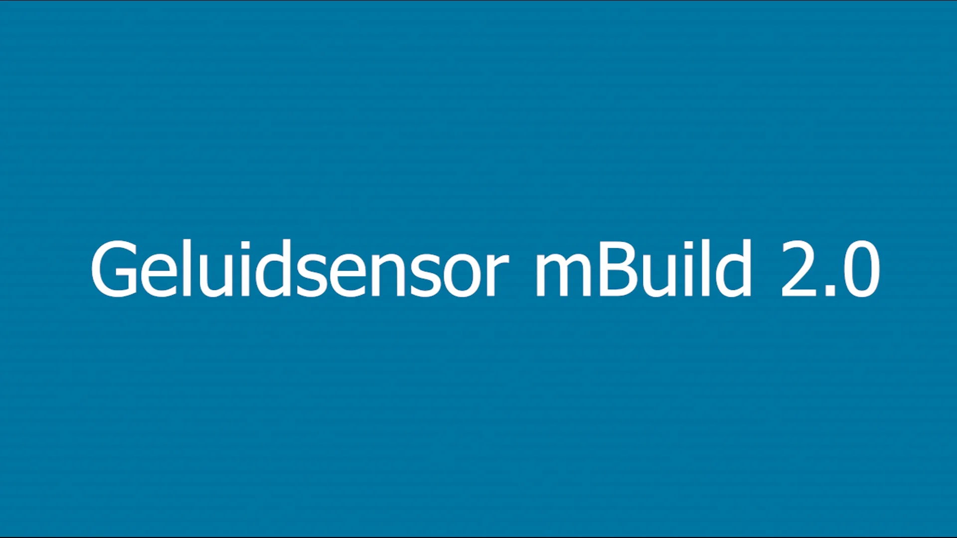 Geluidsensor 1 mBuild 2 on Vimeo