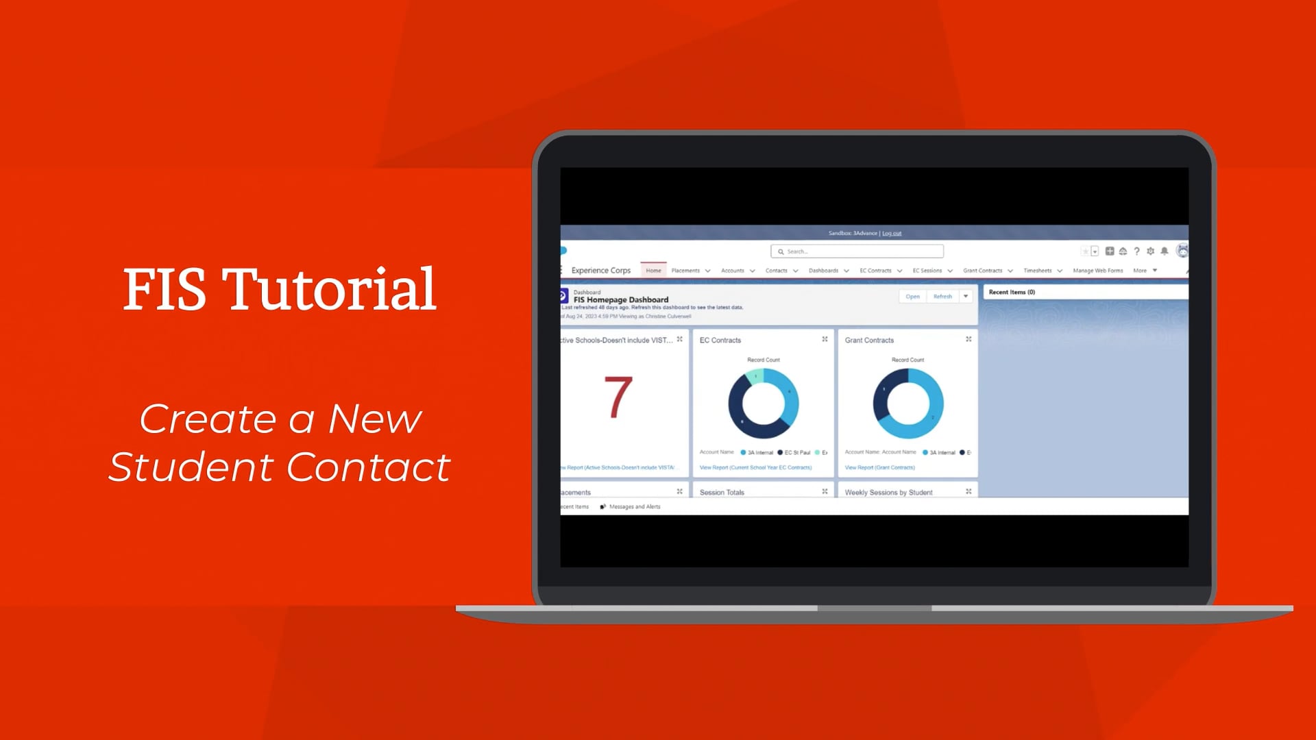 3. FIS Tutorial - Create a New Student Contact
