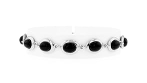 Black Onyx Bracelet in Sterling Silver Black Onyx Bracelet in Sterling Silver