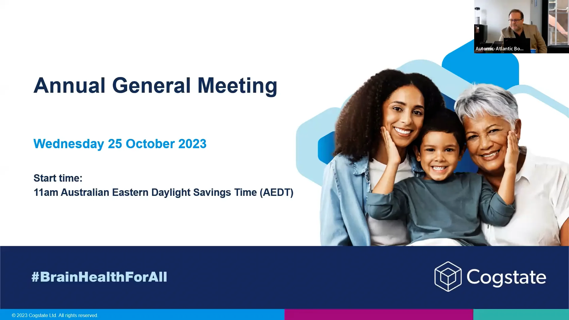 Cogstate Ltd AGM 2023 on Vimeo