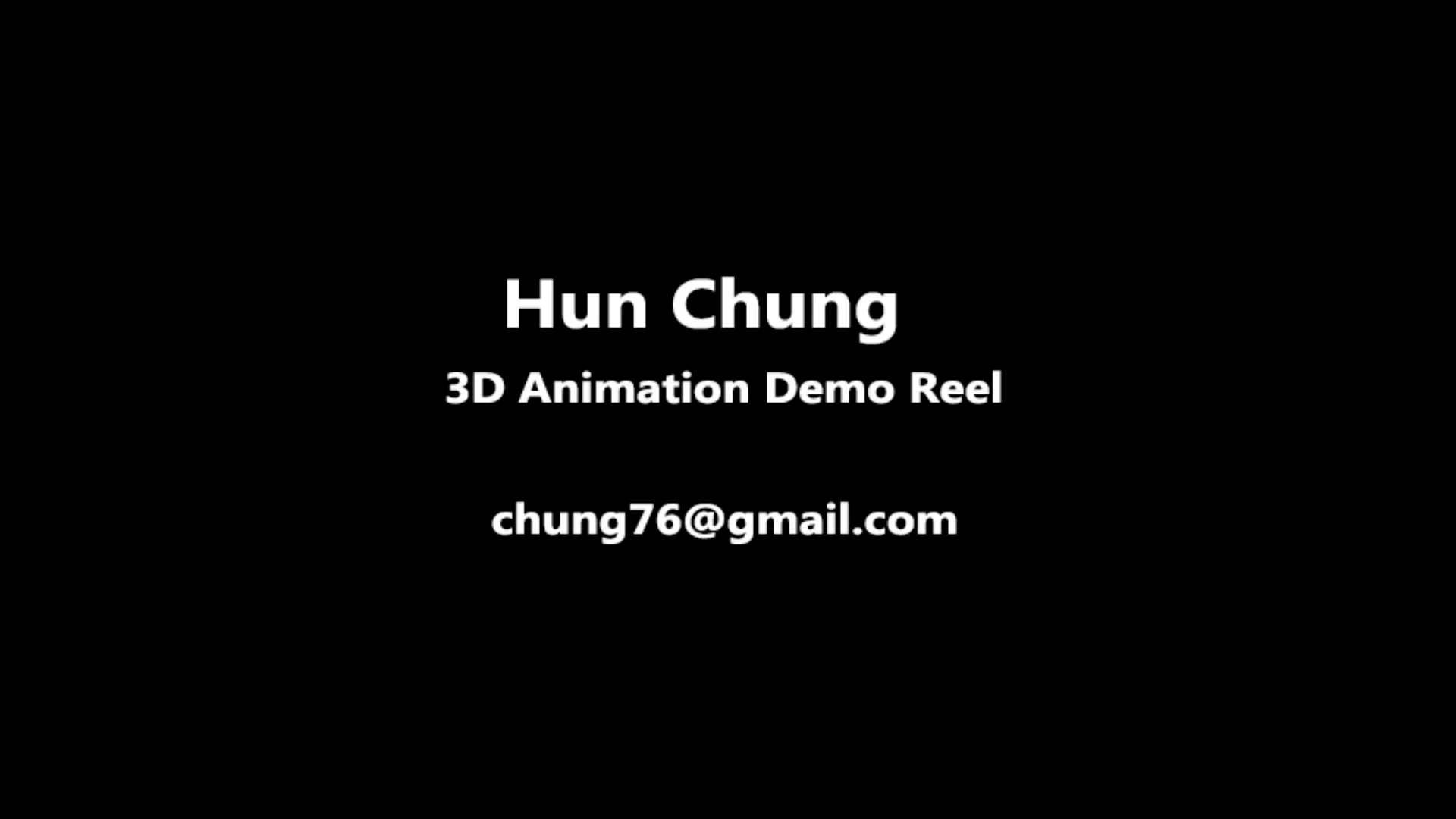 Hun Chung - Animation Demo Reel