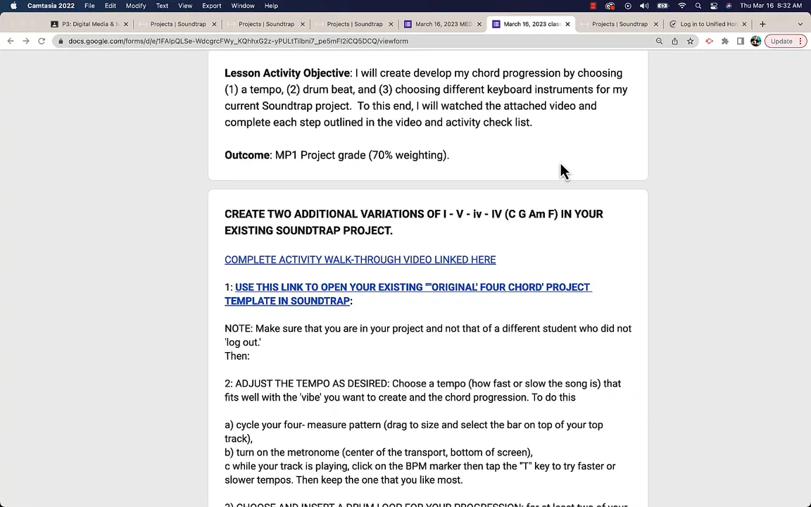 Adjusting tempo, adding drums, changing keyboard instruments