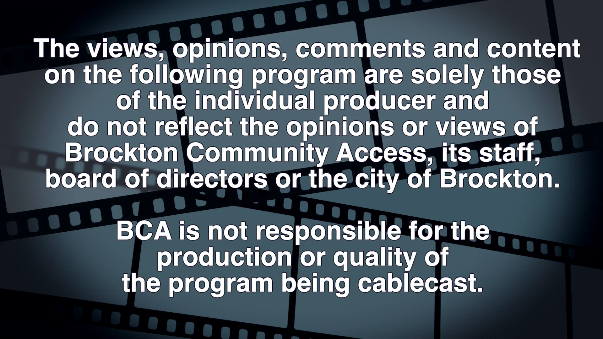 Opening Disclaimer on Vimeo