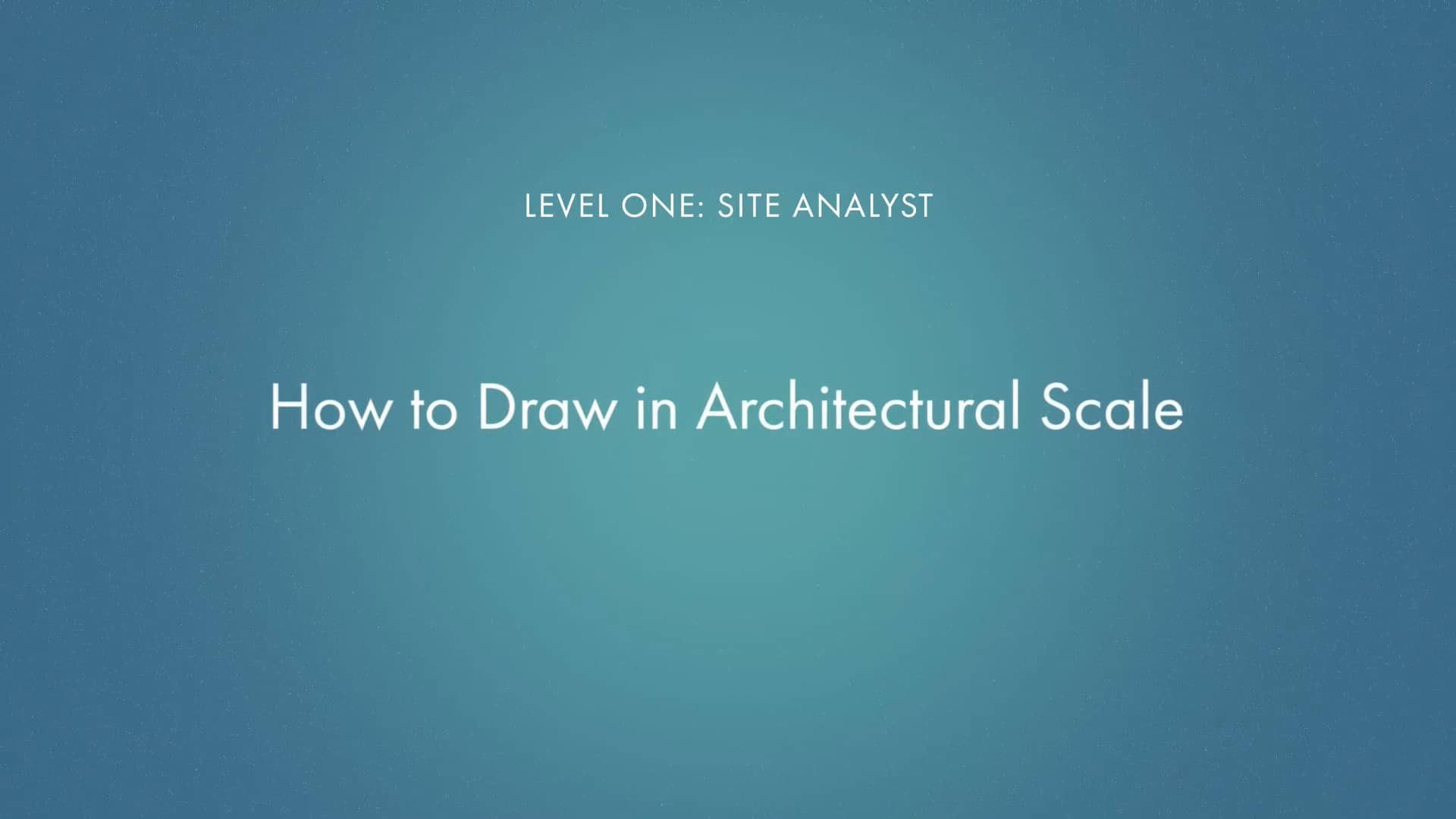 How to Draw in Architectural Scale on Vimeo