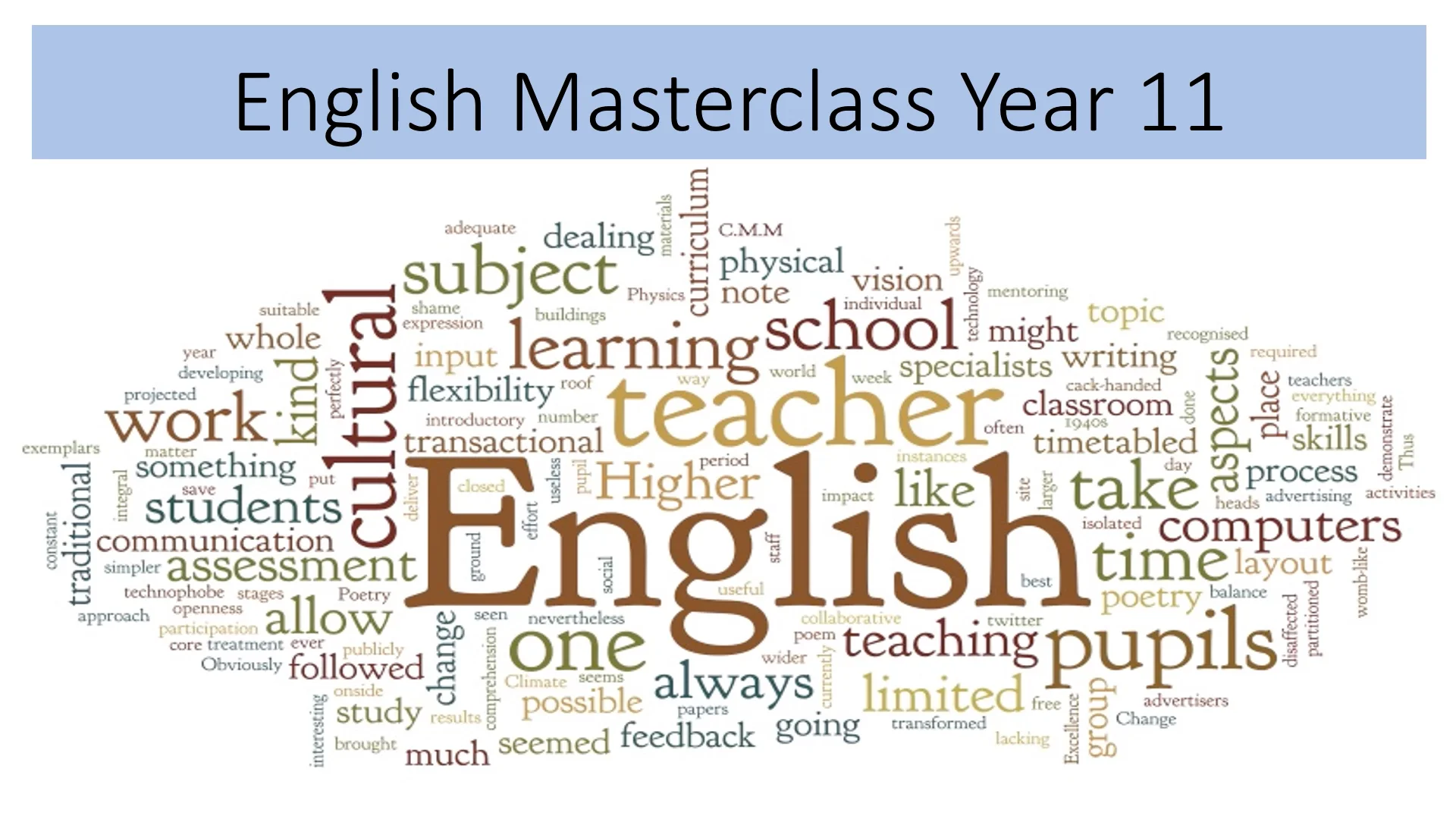 GCSE - English Masterclass