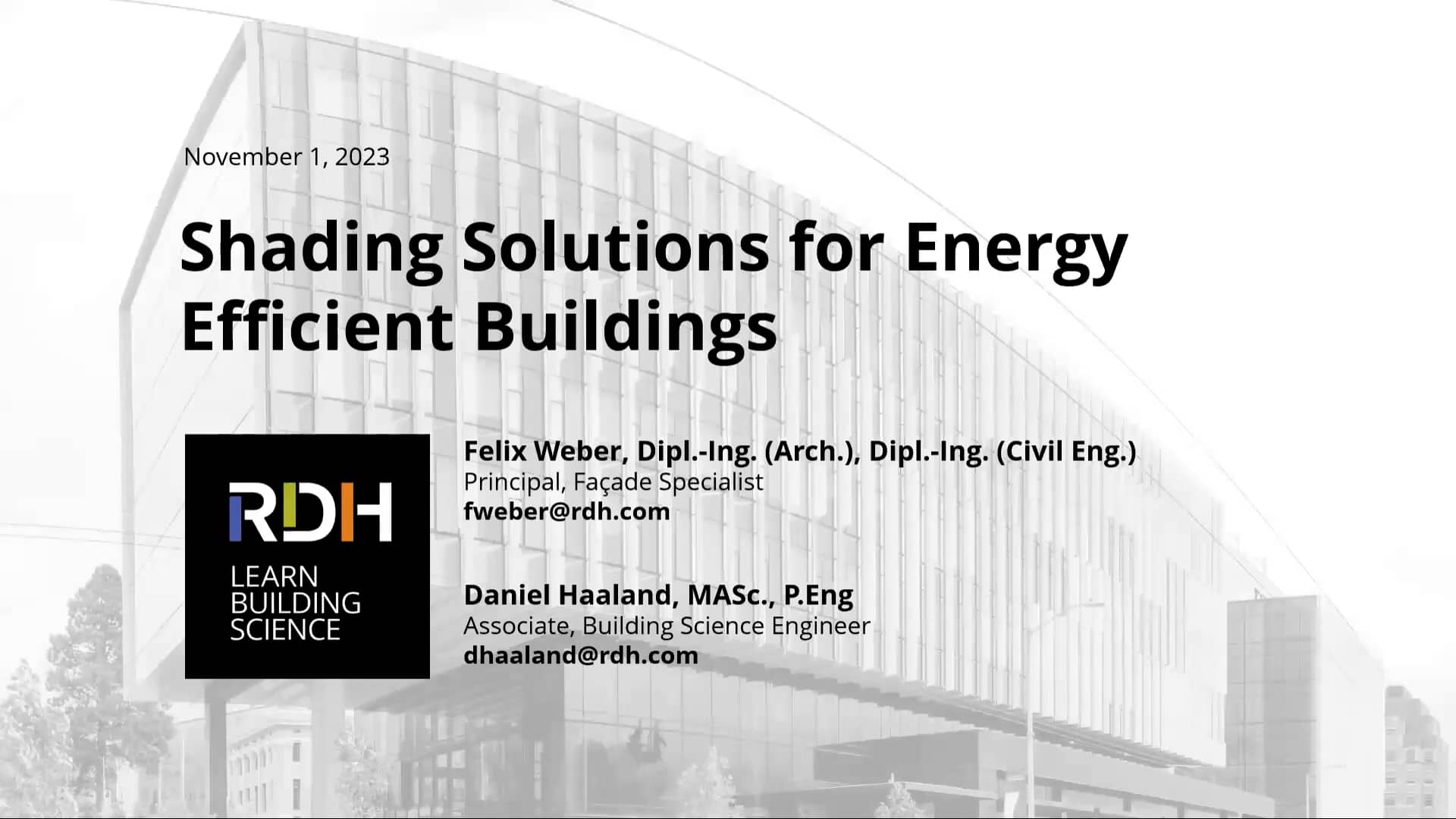 High-Performance Enclosures – Exterior Shade Design on Vimeo