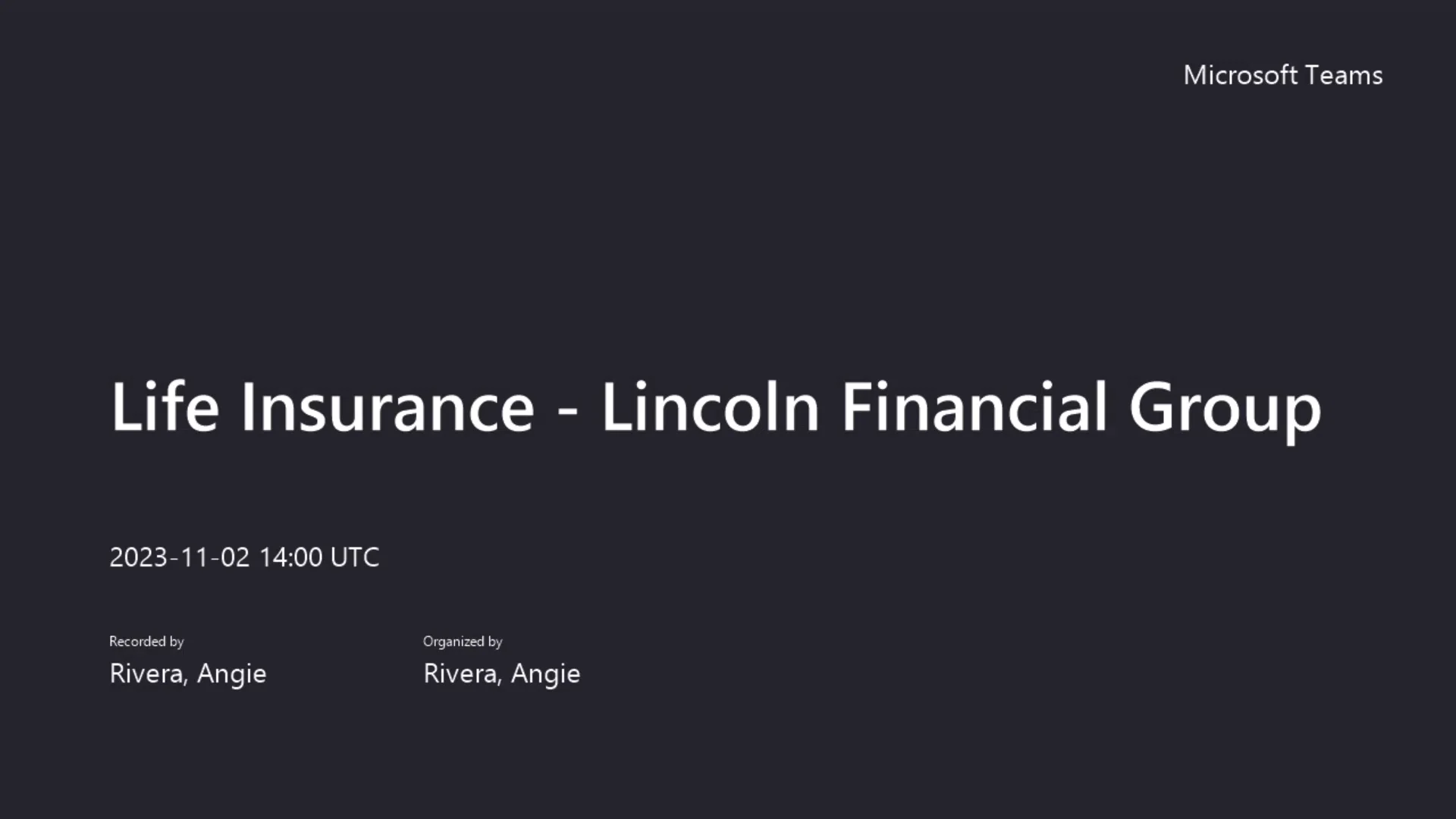 2023-11-02 HR Life Insurance - Lincoln Financial Group on Vimeo